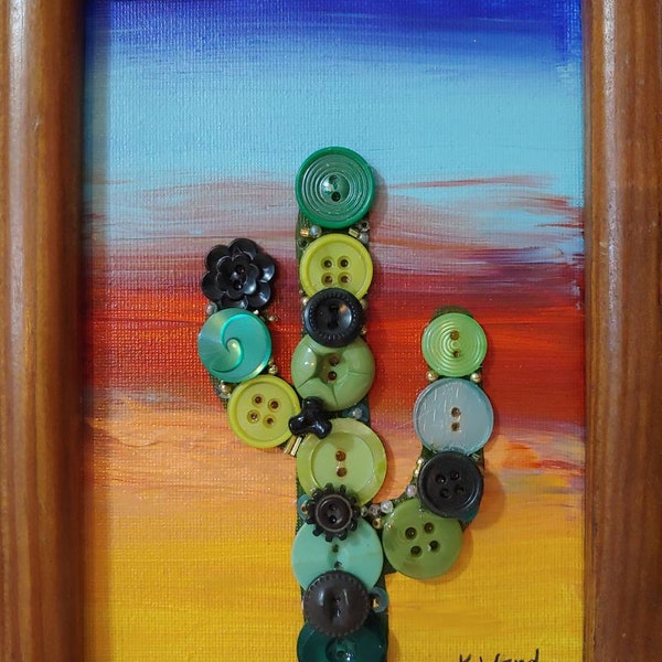 Button Art Canvas - Etsy