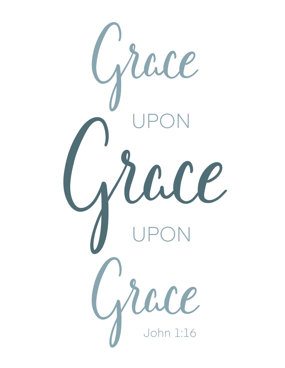 Grace Upon Grace Upon Grace Big Center - Etsy