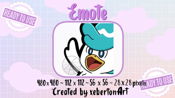 Quaxly Pokemon Emote Pokemon Badge Twitch Emote Twitch - Etsy