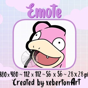 Slowpoke | Pokemon Emote | Twitch Emote | Twitch CP Badge - Etsy
