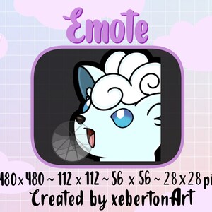 Alolan Vulpix Pokemon Emote Twitch Emote Twitch CP Badge - Etsy