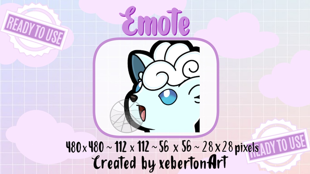 Alolan Vulpix | Pokemon Emote | Twitch Emote | Twitch CP Badge - Etsy