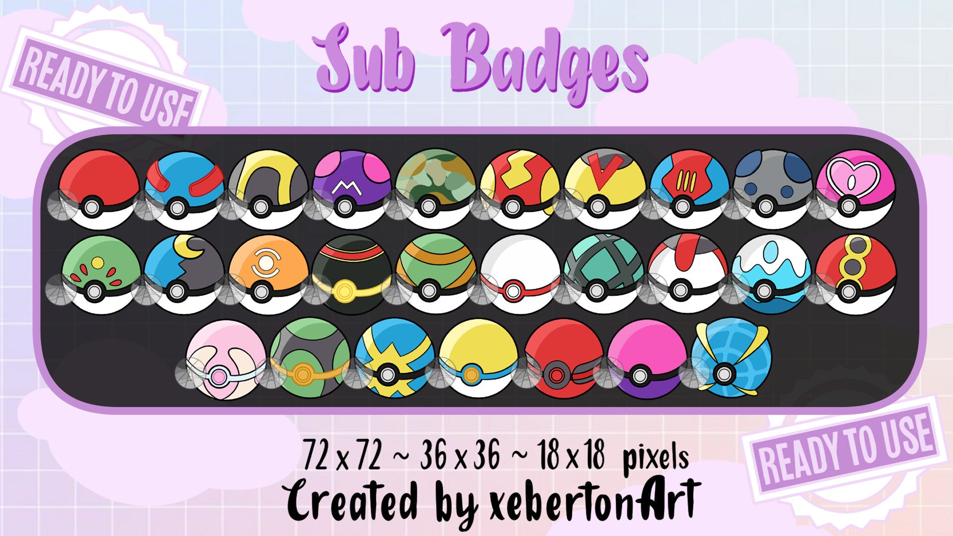 Pokeball Badges MEGA PACK Twitch Badges Sub Badges Pokemon Badges - Etsy