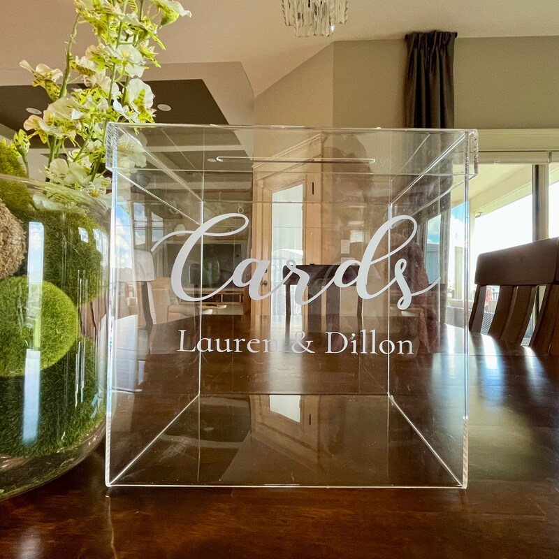 Acrylic Card Box - Etsy