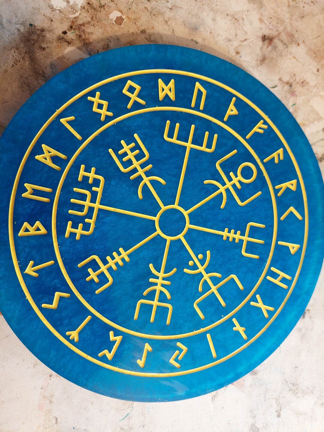 Large Resin Viking Compass, Way-finder, Vegvisir Divination Tool, Pagan ...