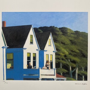 Edward Hopper Second Story Sunlight Lithography - Etsy