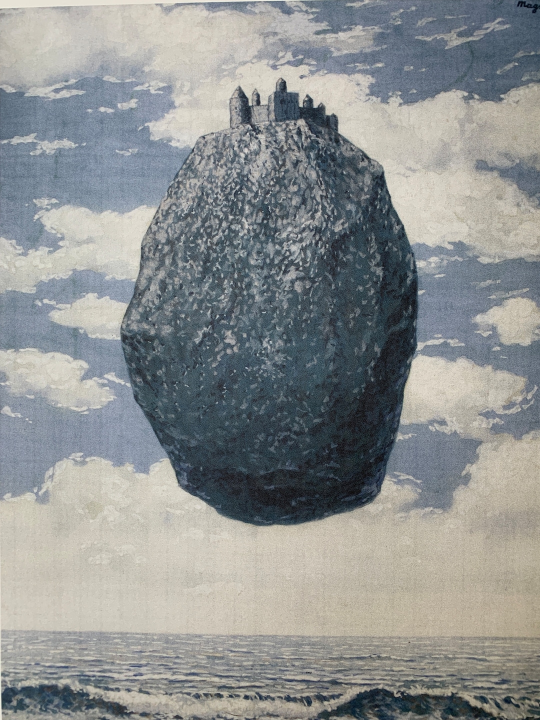 Rene Magritte castle in the Pyrenees Lithography - Etsy