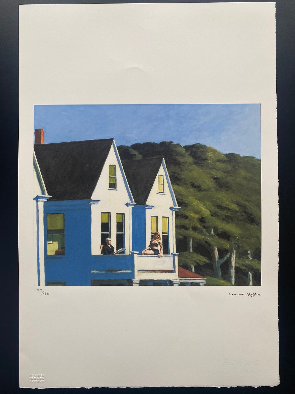 Edward Hopper Second Story Sunlight Lithography - Etsy