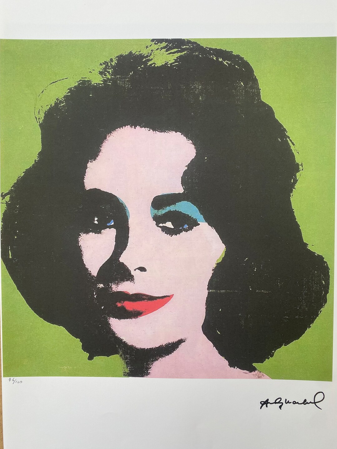 Andy Warhol Lithographyliz Taylor Leo Castelli Edition, Certificate ...