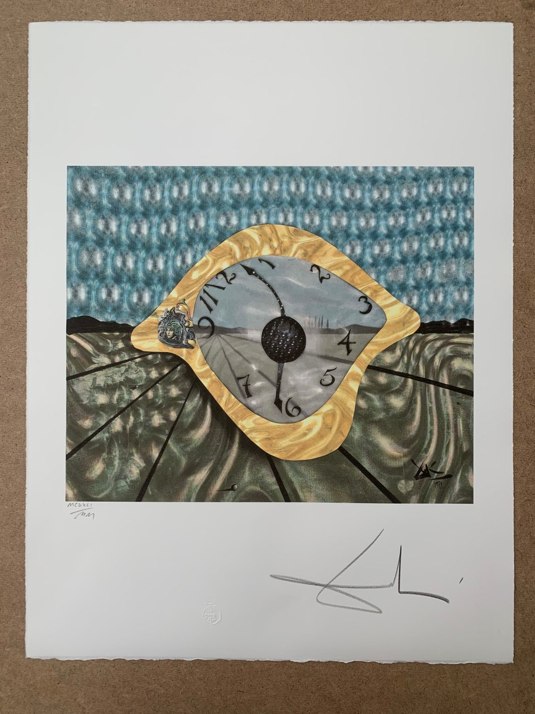 Salvador Dalí Clock Lithograph Certificate, Signed, Top Wall Art ...