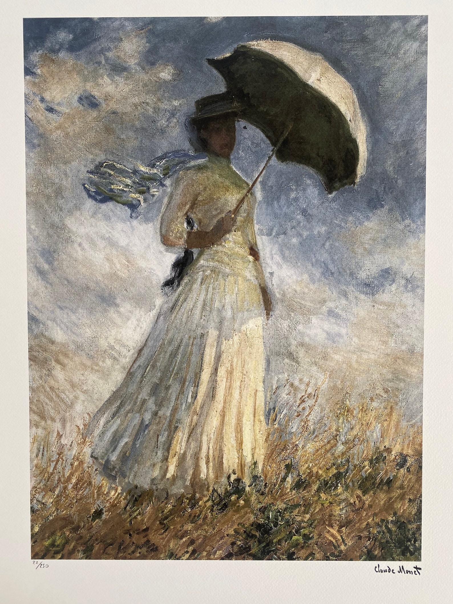Claude Monet Woman With a Parasol Lithograph - Etsy