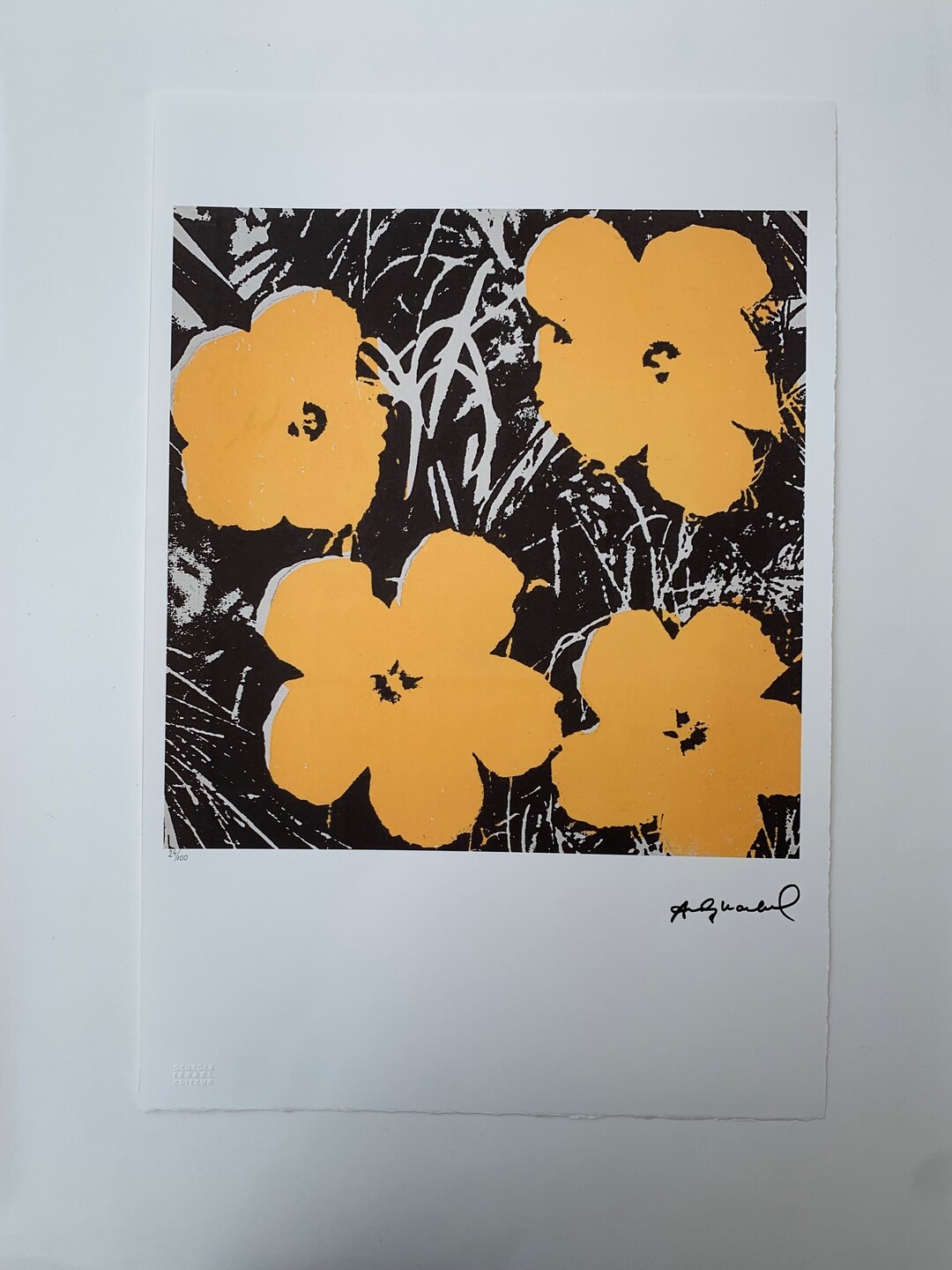 Andy Warhol flowers Lithography Leo Castelli Edition, Certificate ...