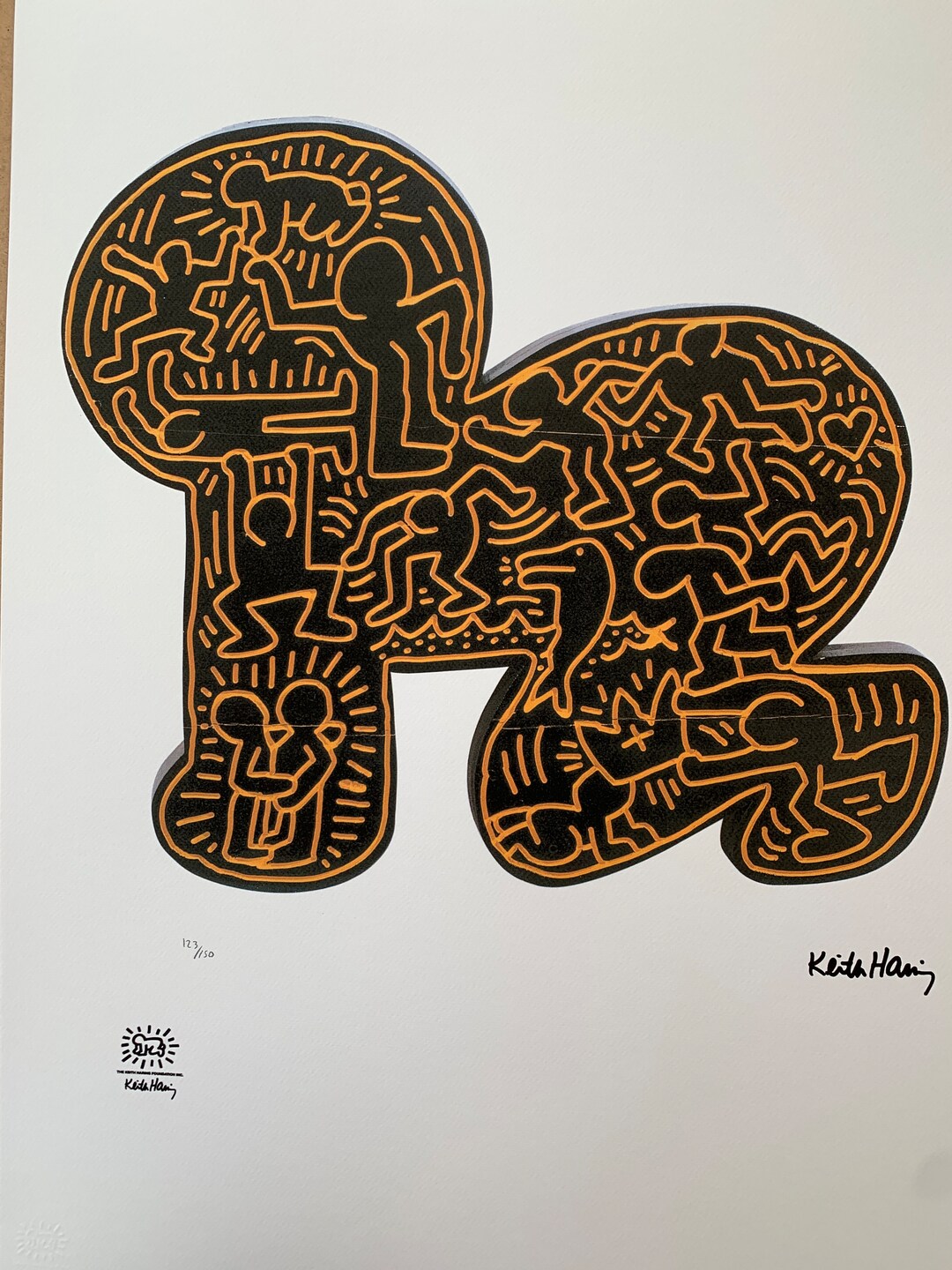 Keith Haring Lithography, Certificate, Signed, Top Wall Art - Etsy UK