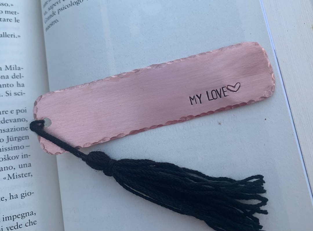 Hammered Bookmark-personalized Copper Bookmark-custom Stamped Metal ...