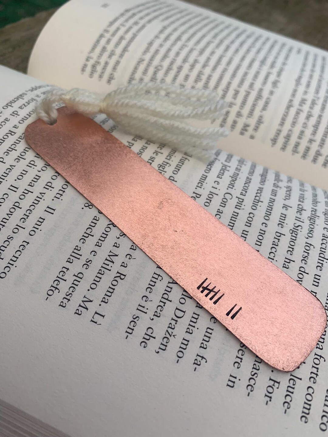 Personalized Anniversary Gift,hand Stamped Book Marker,roman Numeral ...