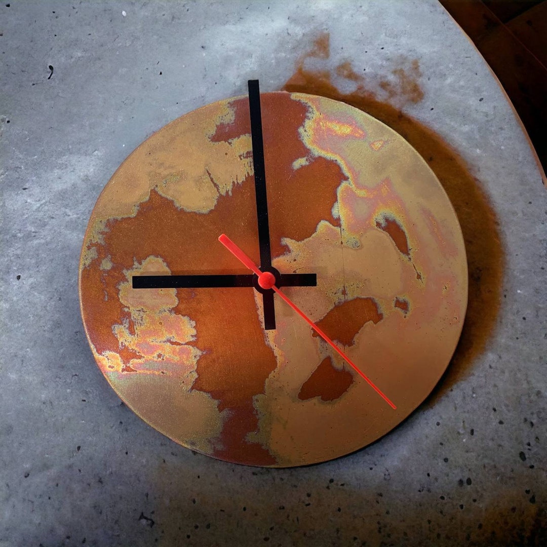 1.handmade Rusted Wall Clock,silent Wall Clock,home Wall Decor ...