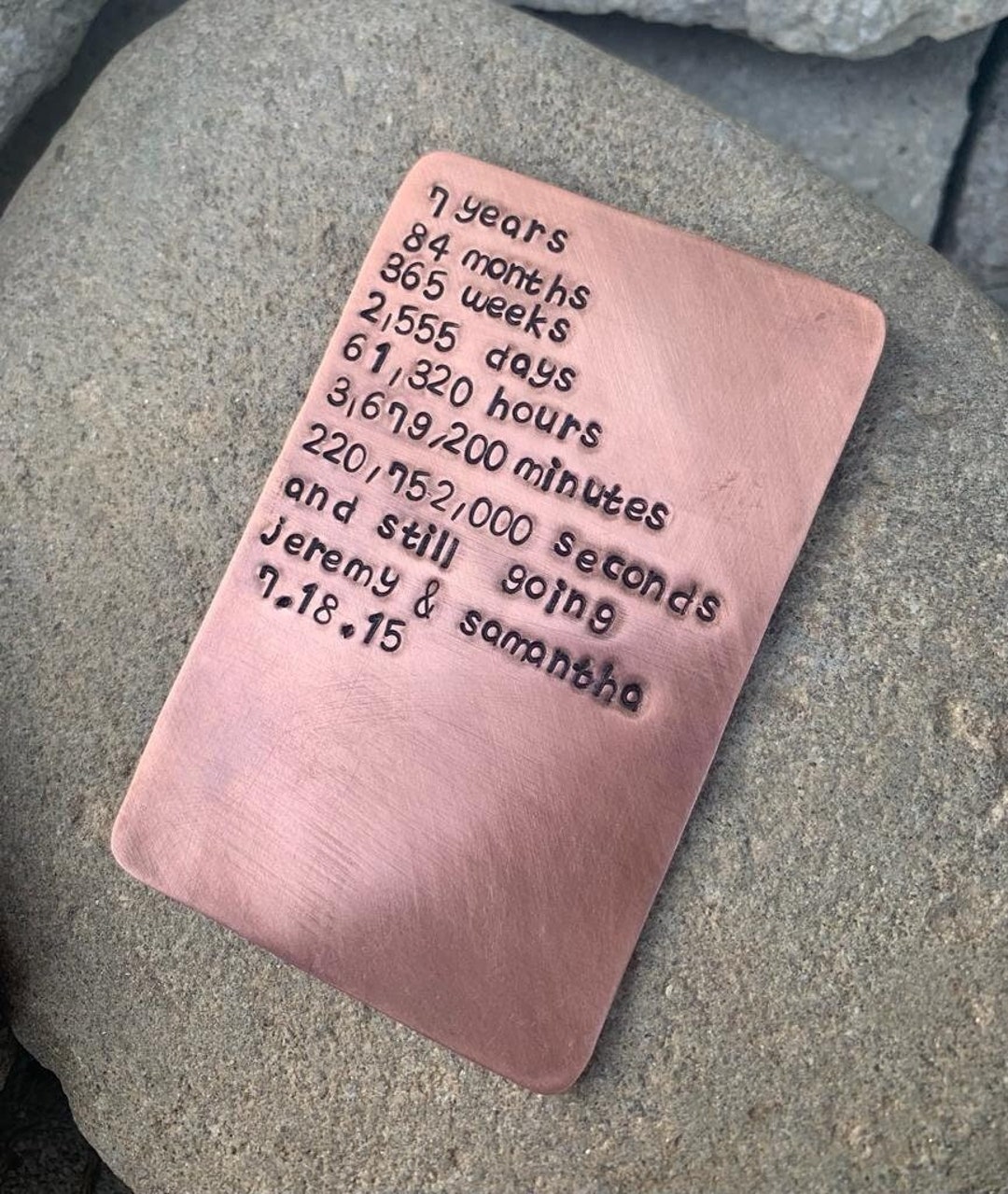 Custom Copper Wallet Insert - Metal Wallet Card -copper Wallet Insert ...