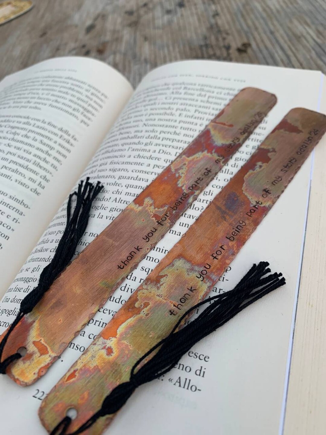 Custom Bookmarks,personalized Hand Stamped ,artisan Copper Bookmark ...