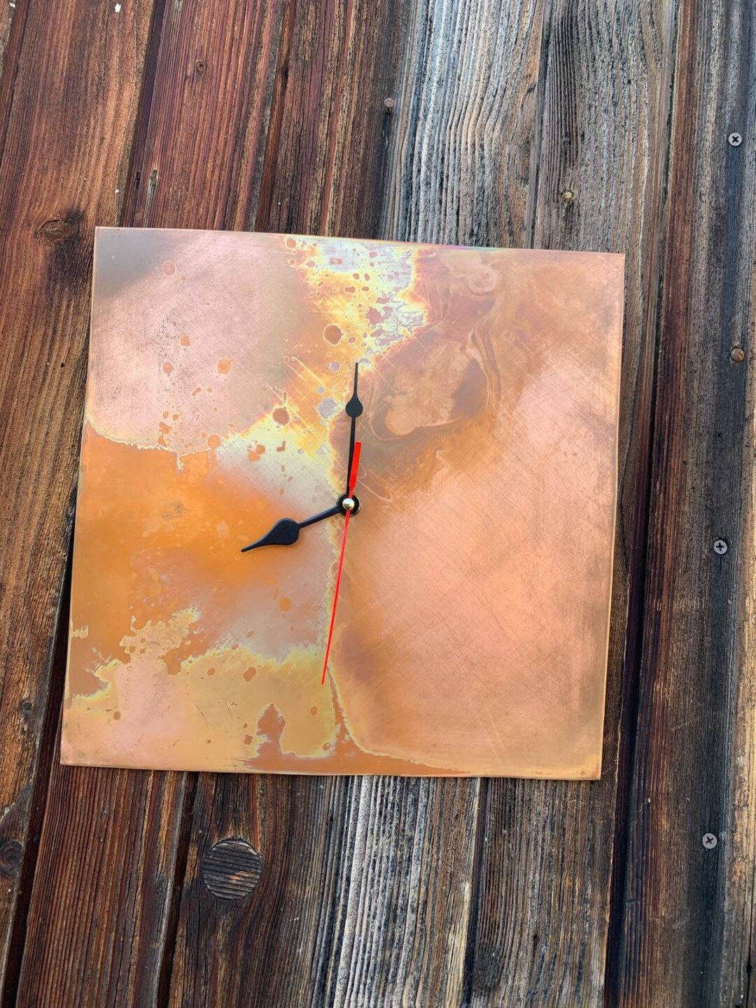 Copper Wall Art /metal Wall Clock/artistic Copper Wall - Etsy