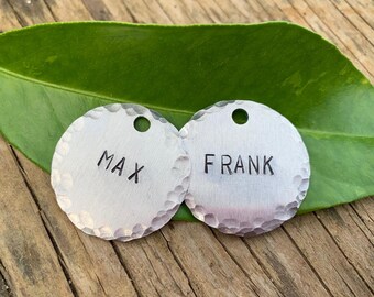 Custom Pet ID / Dog Name Disc/name Tag/dog Tags for | Etsy