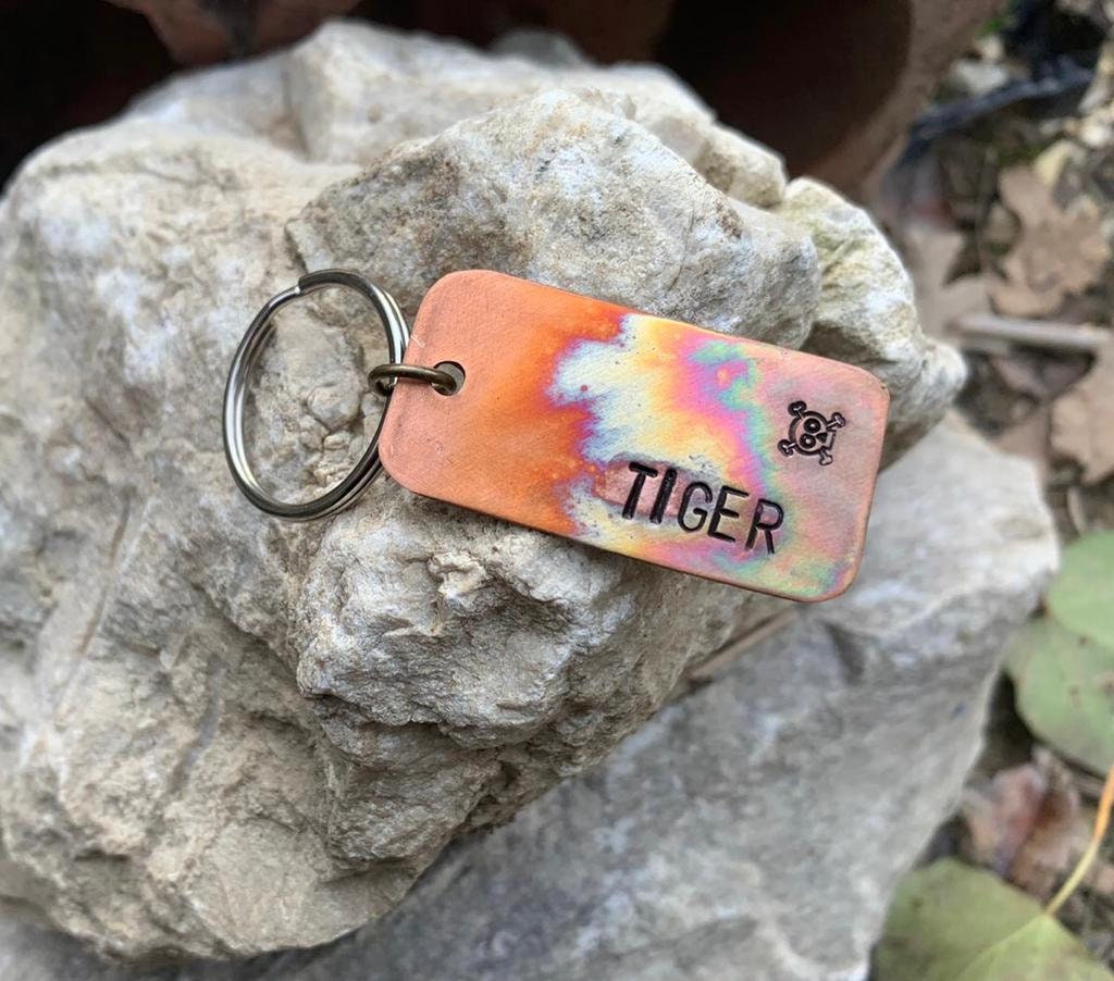 Personalized Copper Bar Pet ID Name Tag Pet ID Tag Copper - Etsy