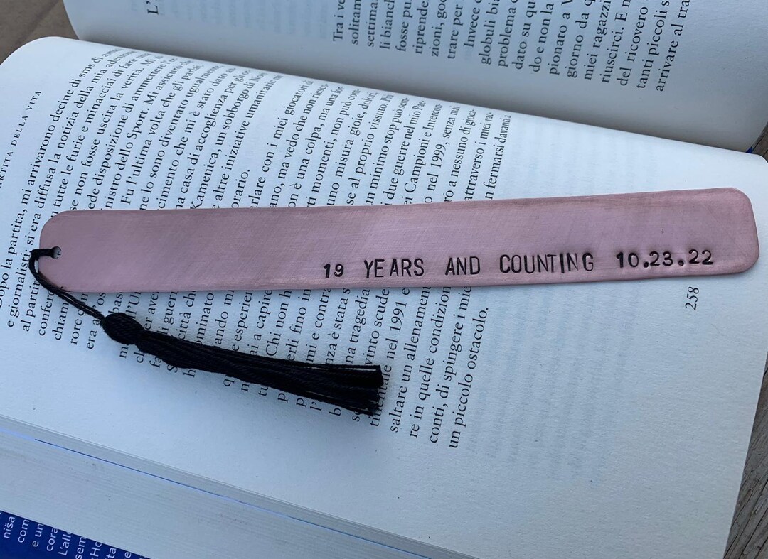 Hammered Bookmark-personalized Copper Bookmark-custom Stamped Metal ...