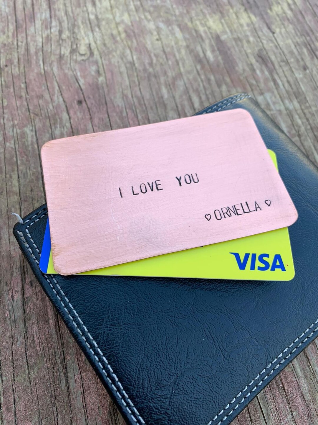 Metal Wallet Card Custom Copper Wallet Insert Custom Copper Wallet ...