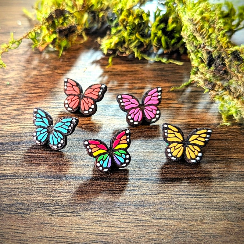 Butterfly Earrings - Etsy