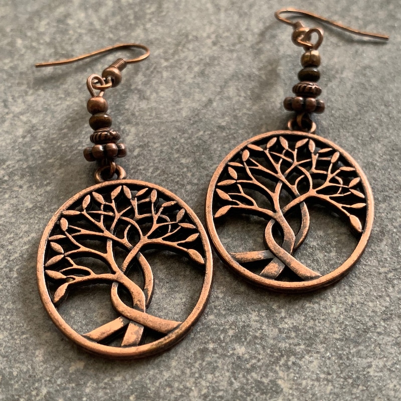 Copper Earrings - Etsy