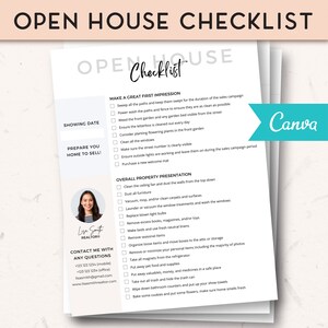 Real Estate Open House Checklist Showing Checklist Home - Etsy