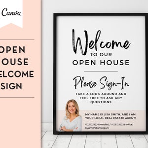 Open House Welcome Sign Real Estate Marketing Open House - Etsy