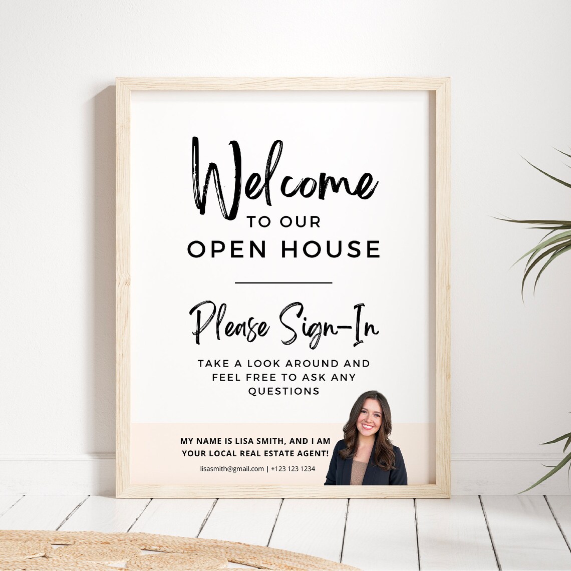 Open House Welcome Sign, Open House Sheet Printable, Real Estate ...