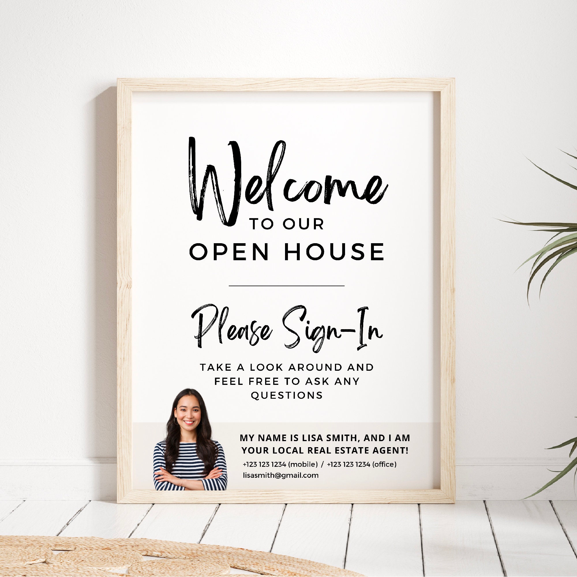 Open House Welcome Sign Printable, Real Estate Marketing, Open House ...