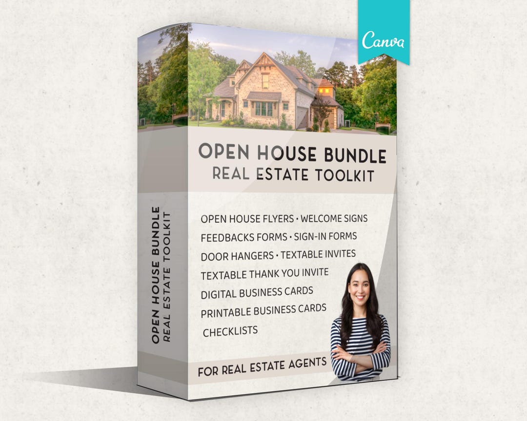 Open House Bundle, Real Estate Door Hanger, Open House Packet, Sign in ...