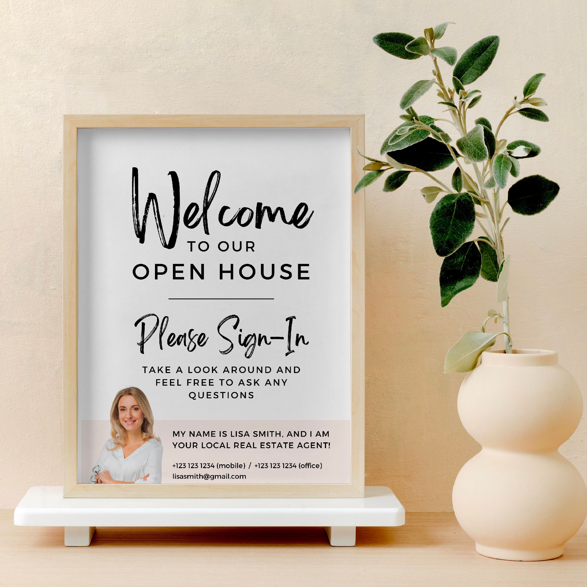 Open House Welcome Sign, Real Estate Marketing, Open House Supplies ...