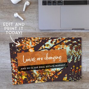 Real Estate Fall Postcard, Real Estate Agent September Farming Card ...