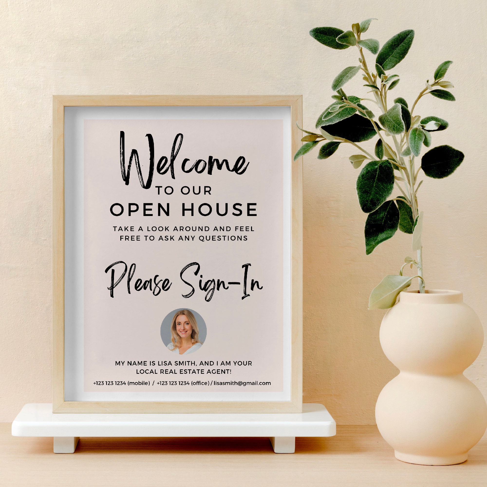 Open House Welcome Sign Printable, Real Estate Marketing, Open House ...