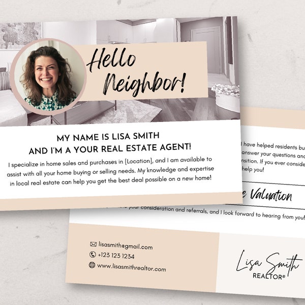 Neighborhood Postcard Realtor - Etsy