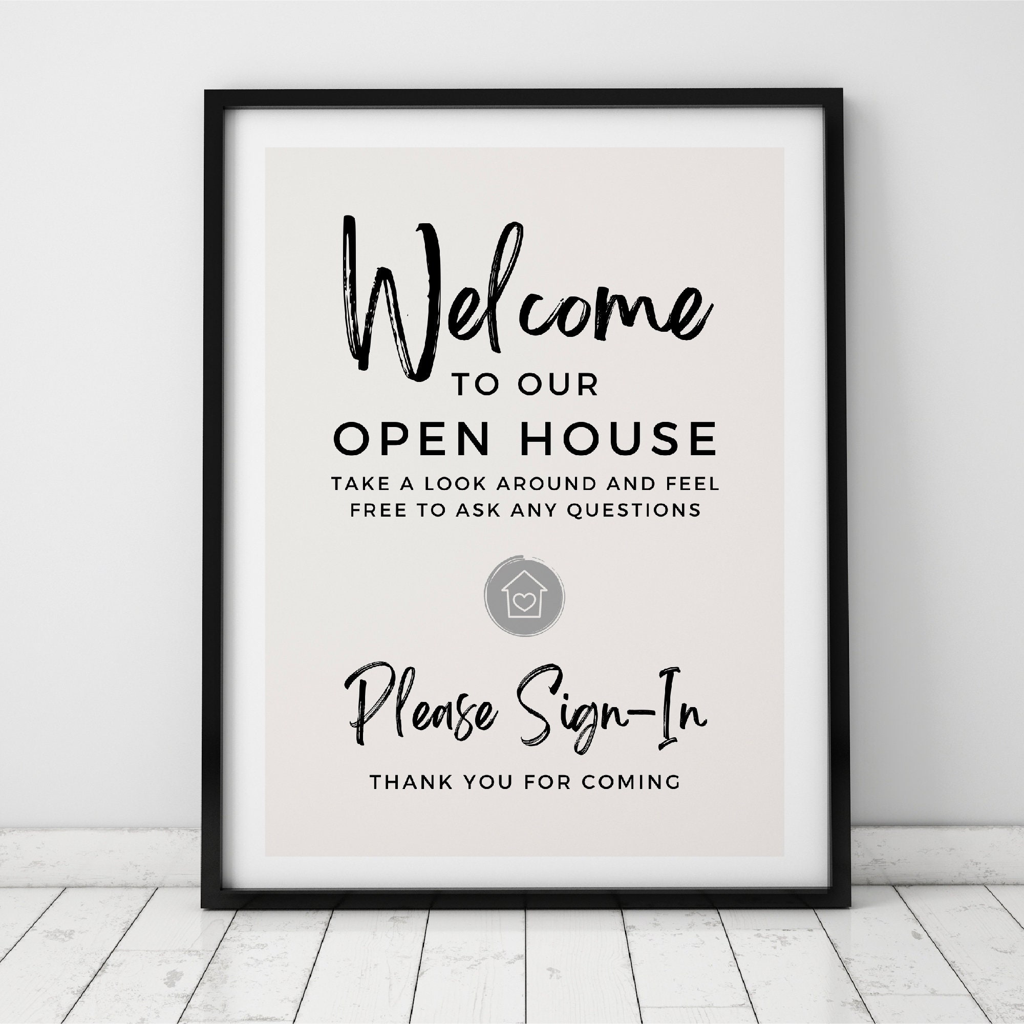Open House Welcome Sign Printable, Real Estate Marketing, Open House ...