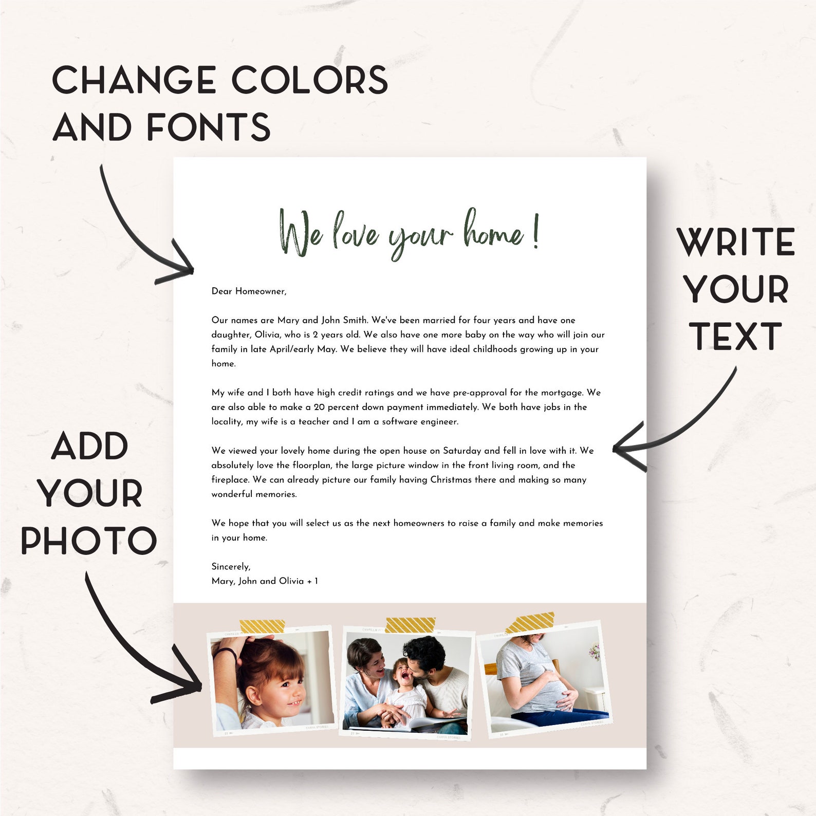 Letter to Seller, Dear Seller Letter Printable, First Time Home Buyer ...