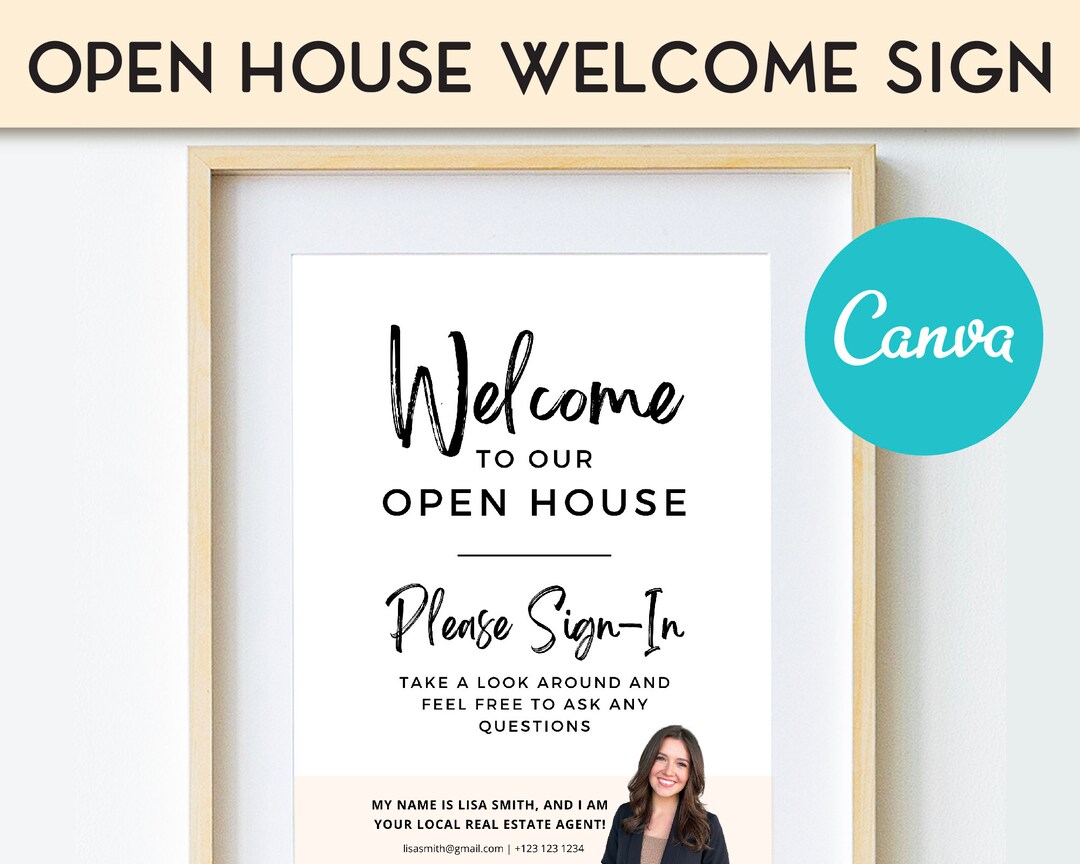 Open House Welcome Sign Open House Sheet Printable Real - Etsy