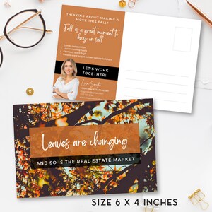 Real Estate Fall Postcard, Real Estate Agent September Farming Card ...