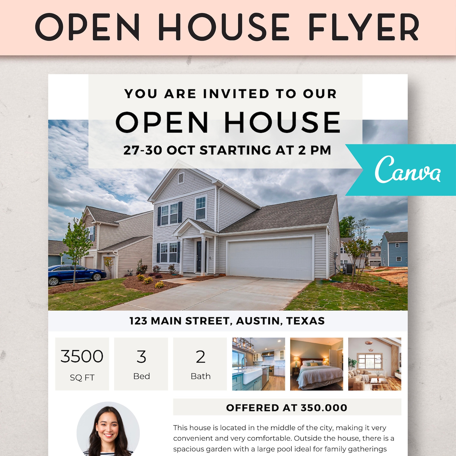 Open House Flyer Template Real Estate Marketing Real Estate - Etsy