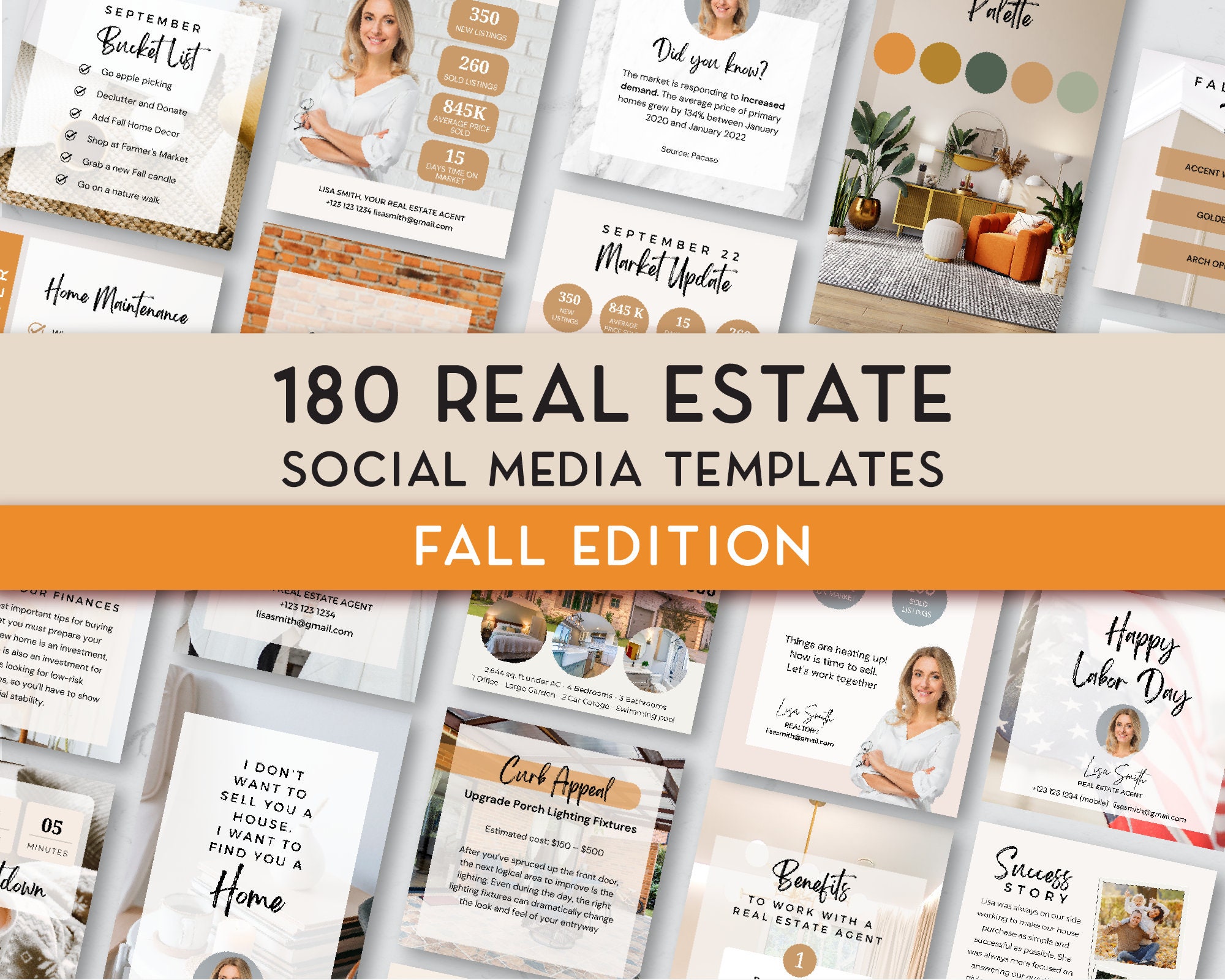 Fall Social Media Posts Real Estate September Posts - Etsy