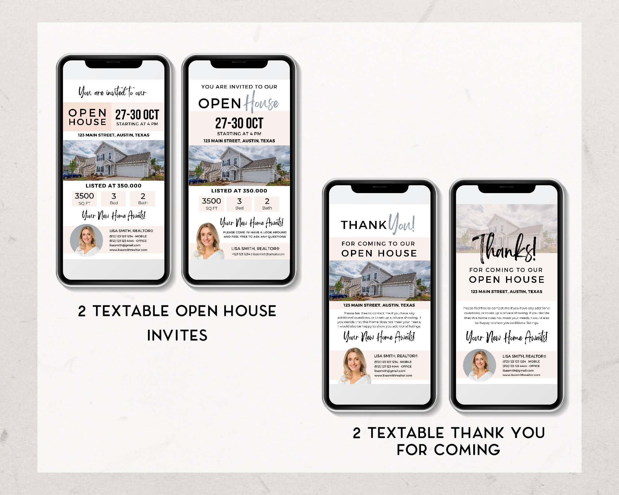 Open House Bundle, Real Estate Door Hanger, Open House Packet, Sign in ...