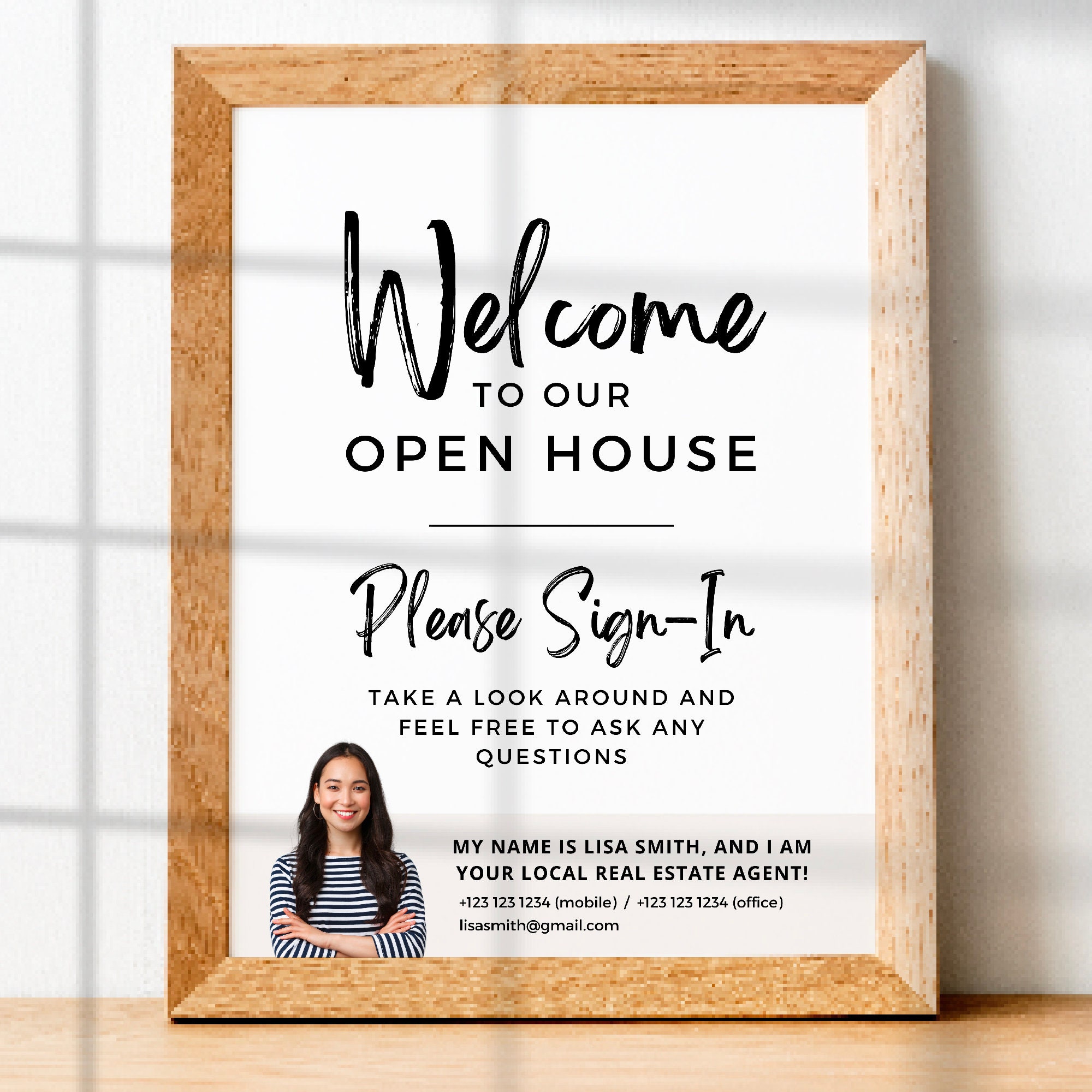 Open House Welcome Sign Printable, Real Estate Marketing, Open House ...