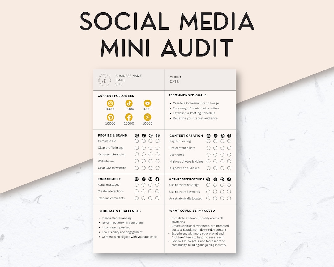 Social Media Mini Audit, Social Analytics Audit, Social Media Manager ...