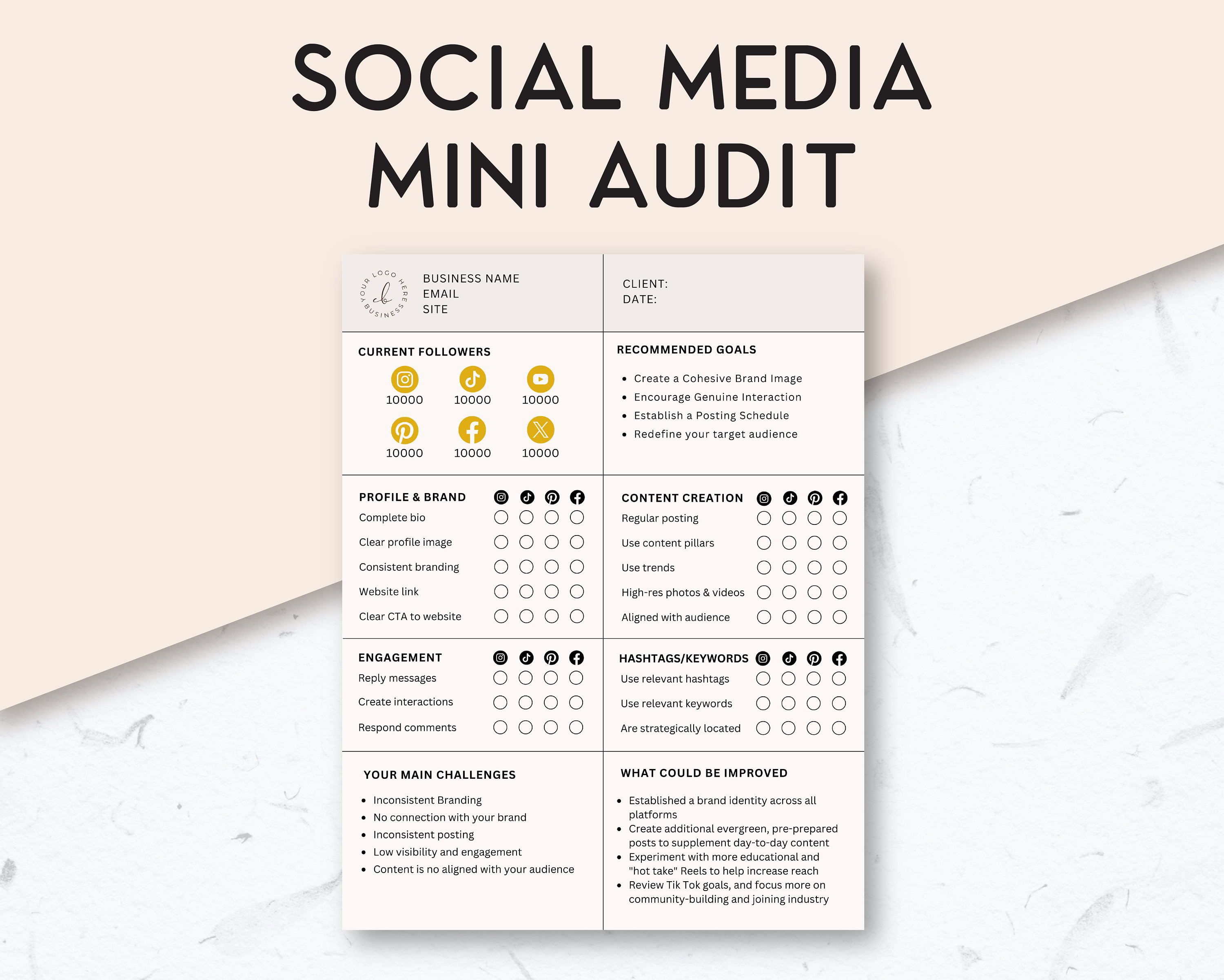 Social Media Mini Audit, Social Analytics Audit, Social Media Manager ...