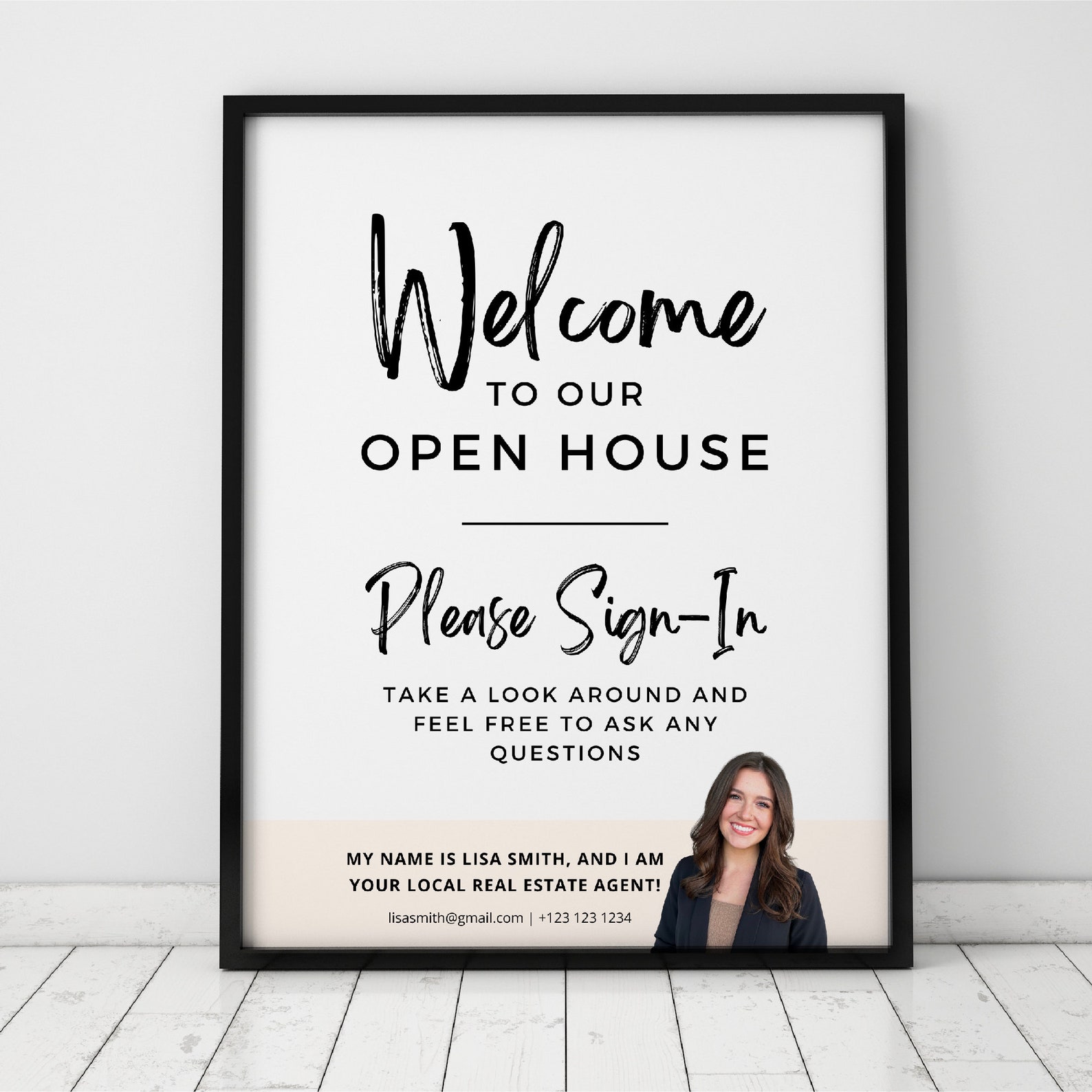 Open House Welcome Sign, Open House Sheet Printable, Real Estate ...