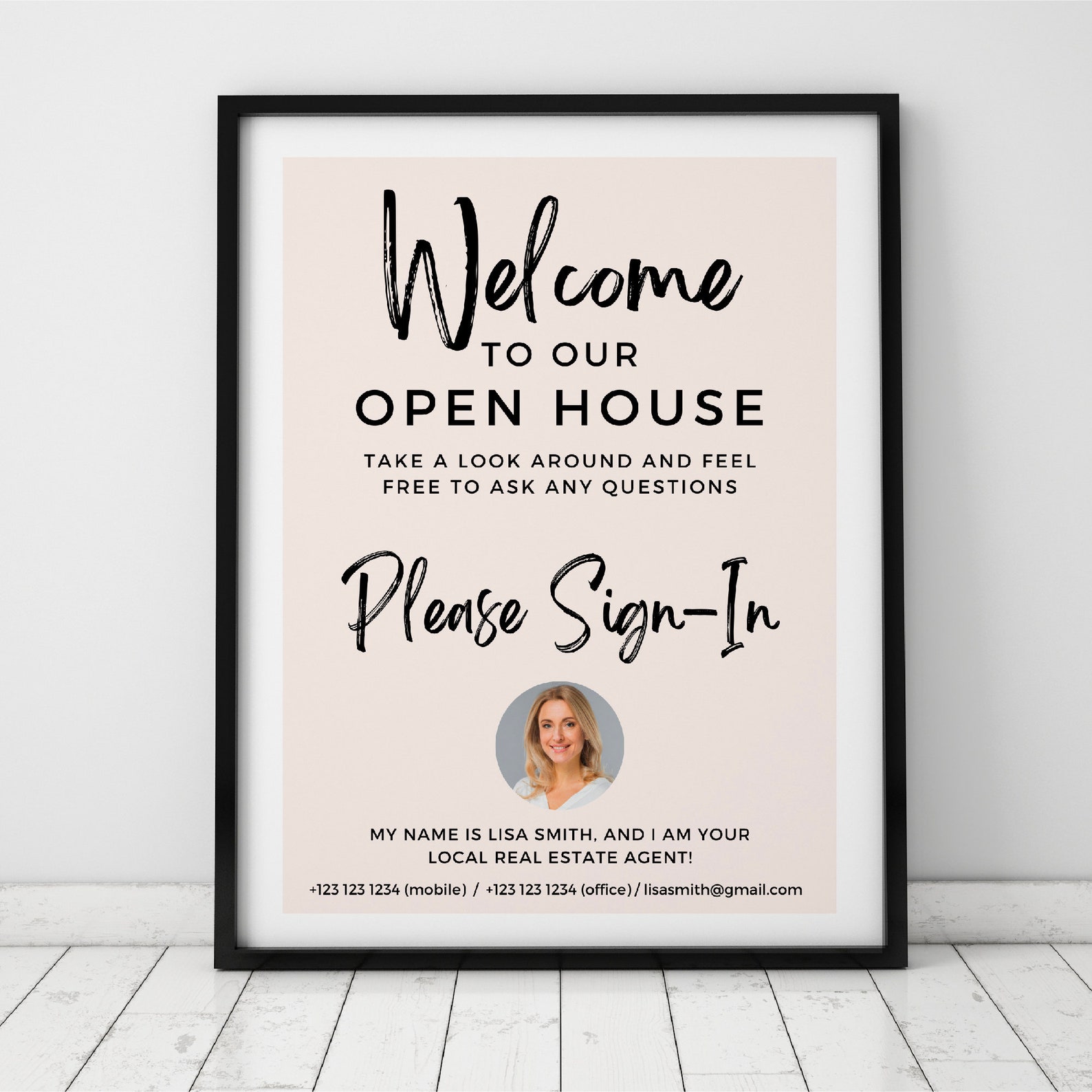 Open House Welcome Sign Printable, Real Estate Marketing, Open House ...